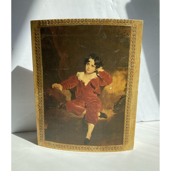 Unbranded | Accents | Vintage The Red Boy Wood Art Box 8 X 6 Inches ...